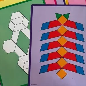 Lakeshore | Toys | Lakeshore Pattern Blocks Design Boards Set Preschool ...